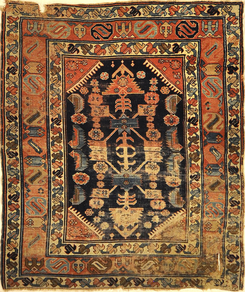 Antique Proto Kurdish Early Rug - Traditional - Living Room - Santa ...