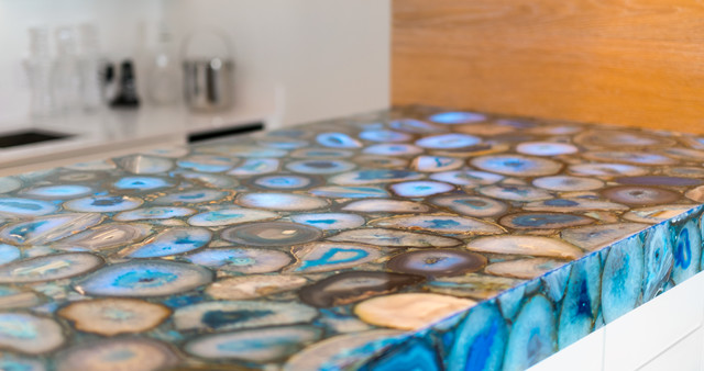 Antolini Precioustone Blue Agate Sink - Contemporary - Living Room ...