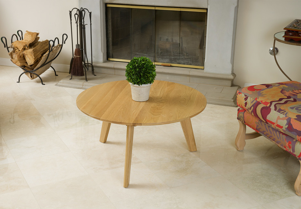 Arcadia Solid Oak Circle Table - Modern - Living Room - Los Angeles ...