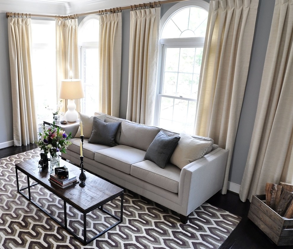 Arlington Living Room Drapes - Transitional - Living Room - DC Metro - by Lapis Ray Interior ...