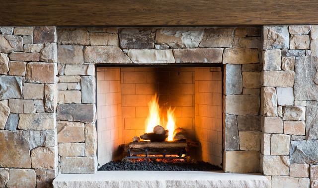Natural Mountain Stone Fireplace 18 Dreamy Mountain Home Fireplaces