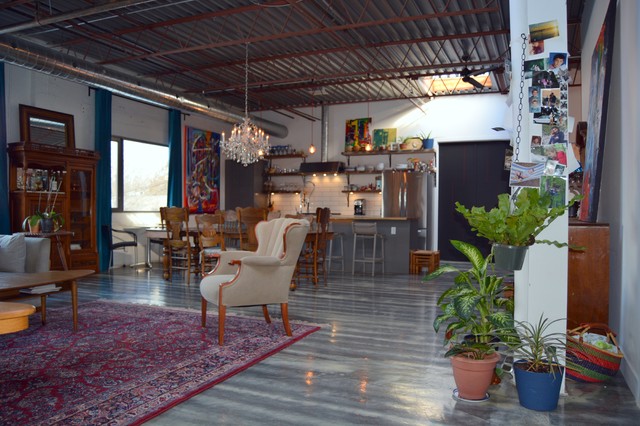 Artist Live/Work Loft - Industrial - Living Room - Toronto - by South ...