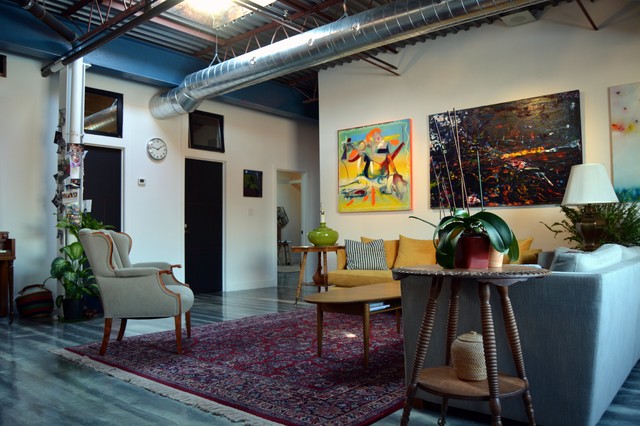 Artist Live/Work Loft - Industrial - Living Room - Toronto - by South ...