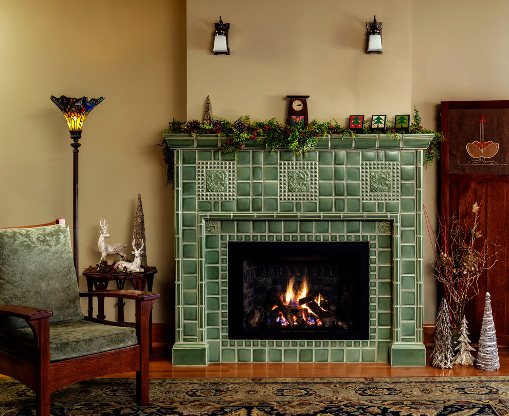 Arts and Crafts Fireplace - Craftsman - Living Room - Grand Rapids - by ...