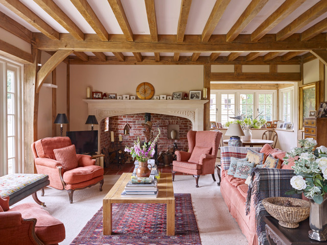 Arts and crafts oak frame home - Rustic - Living Room - Buckinghamshire ...