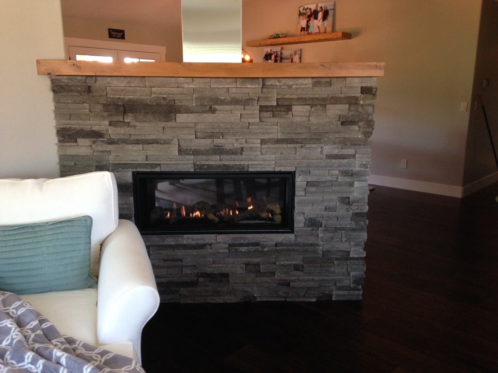 Askew Two Way Fireplace - Modern - Living Room - Portland - by NW ...