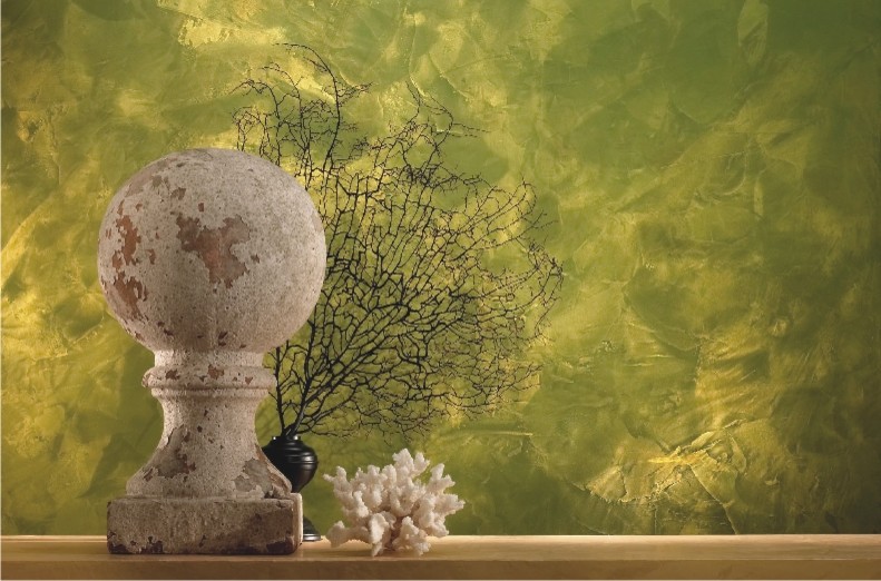 Aureum by Oikos - 24 K Gold Plaster - Traditional - Living Room - Miami ...