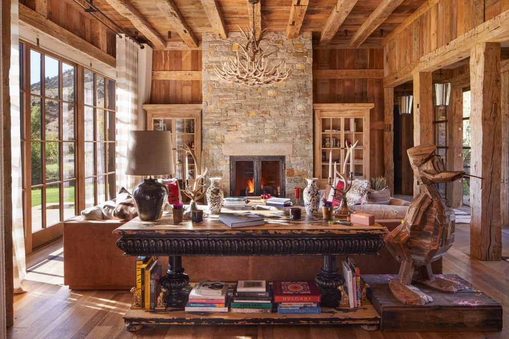 AVR 8 - Rustic - Living Room - Denver - by Kaegebein Fine Homebuilding ...