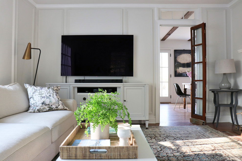 Award-Winning Living Room & Entry Design - Transitional - Living Room ...