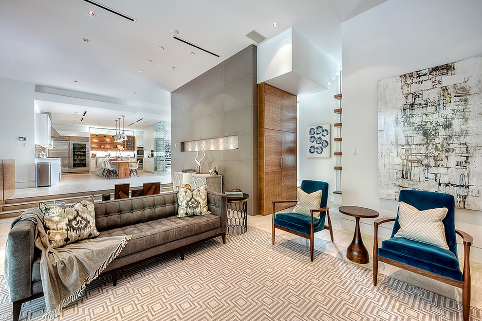 Barbara Lane Residence - Modern - Living Room - Houston - by Hollenbeck ...