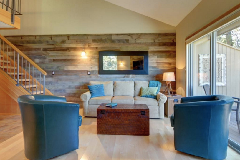Barn Wood Feature Wall - Rustic - Living Room - Other - by Ron Brown ...