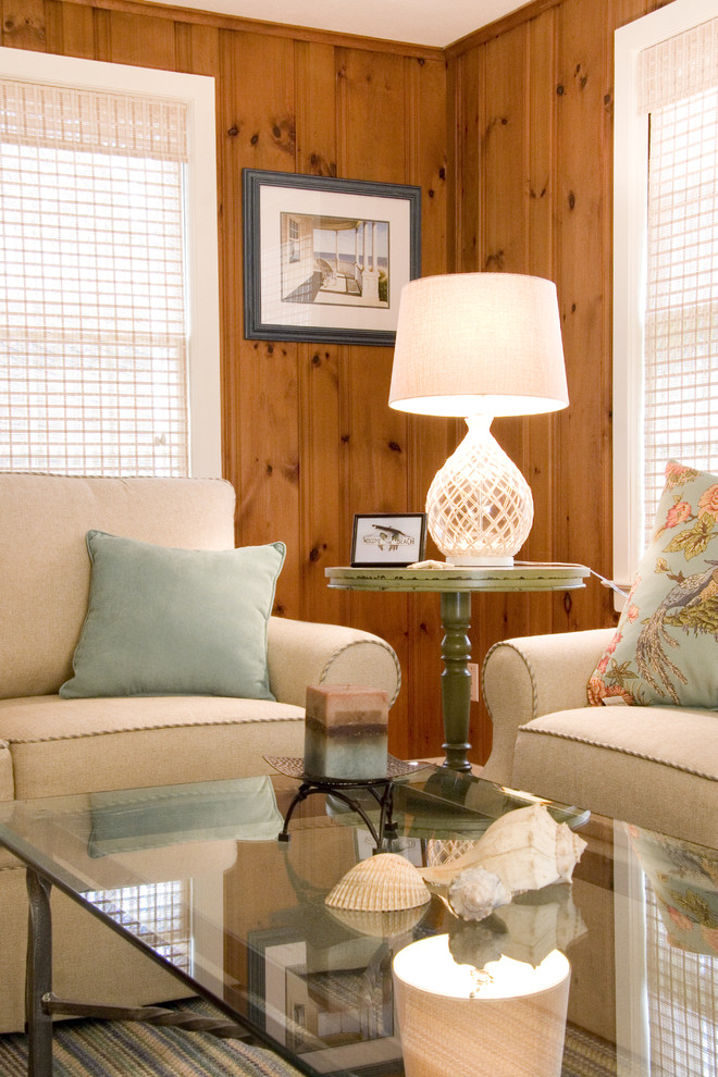 Beach Cottage Living Room - Traditional - Living Room - Boston - by ...