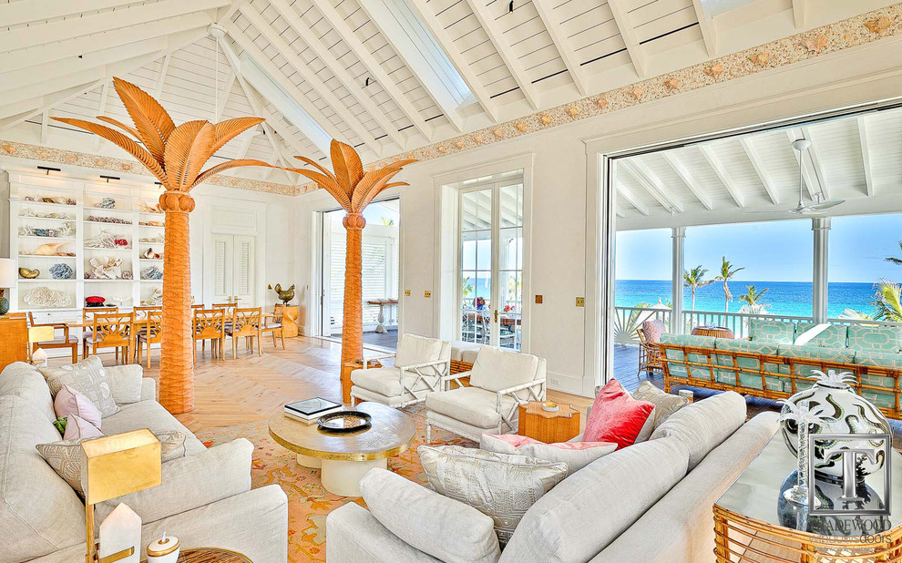 Beach House, Harbour Island, Bahamas - Tropical - Living Room - Toronto ...