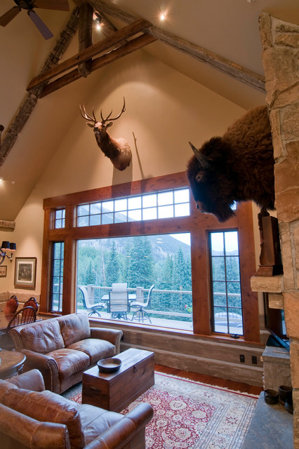 Beams Overhead - Rustic - Living Room - Denver - by Somrak Concept and ...