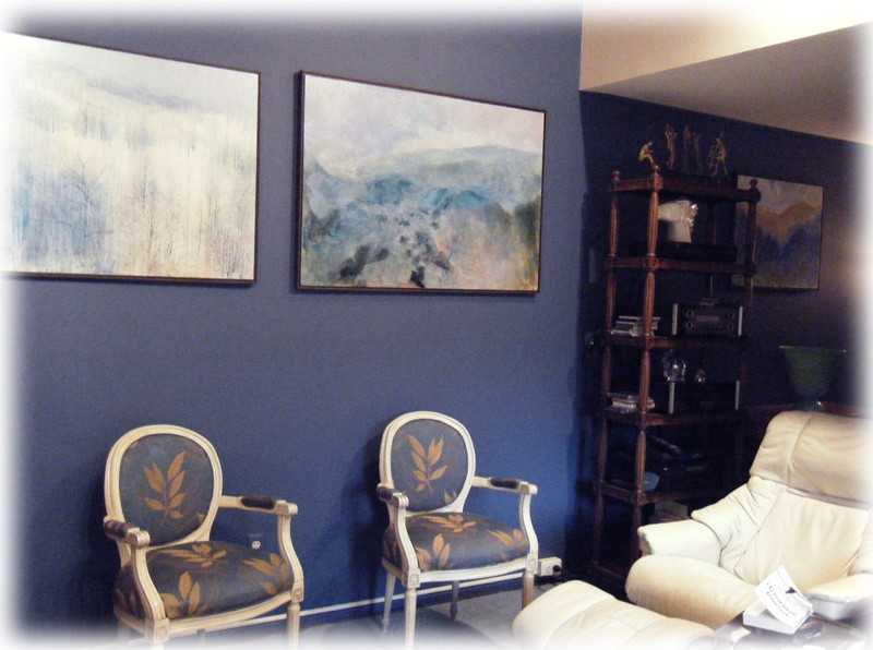 Beautiful Blue Living Room for audiophile - Traditional - Living Room ...