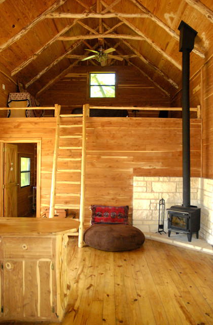 Beautiful Cedar Cabin - Eclectic - Living Room - Austin - by Kara ...