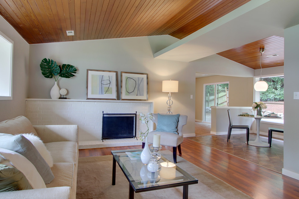 Beautiful wood ceiling - Modern - Living Room - Seattle - by Lisa Lucas ...