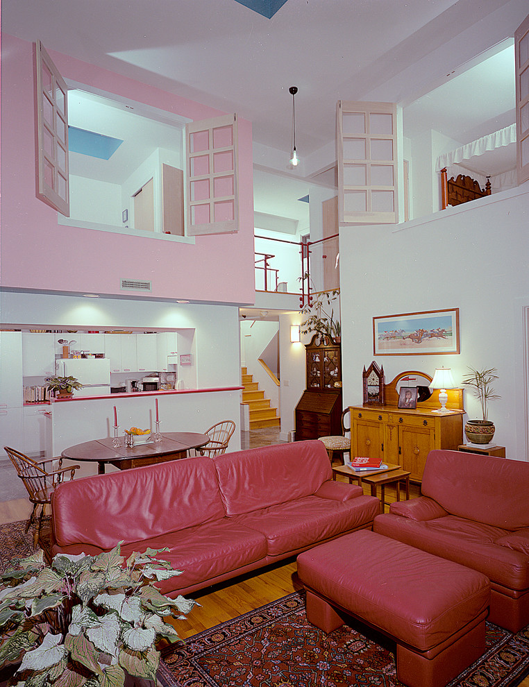 Bedrooms, Kitchen, Stair and Bridge open to the two story Living Room ...
