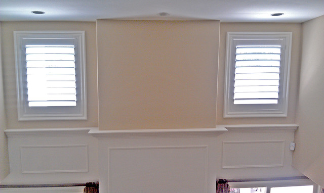 BEFORE - High Vaulted Ceiling Over Living Room - Traditional - Living ...