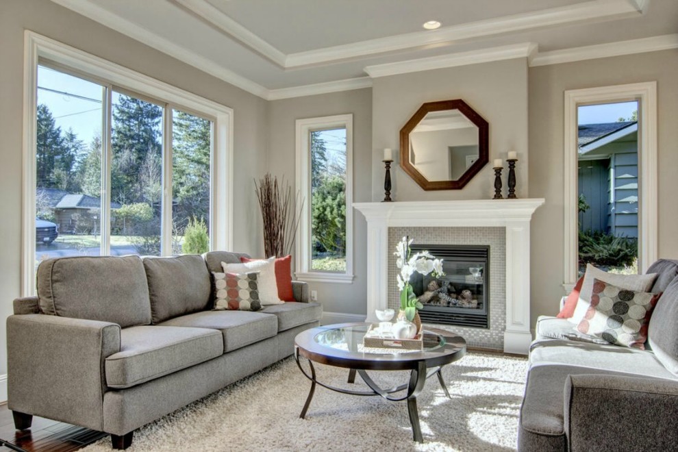 Bellevue Traditional New Construction - Living Room - Seattle - by ...