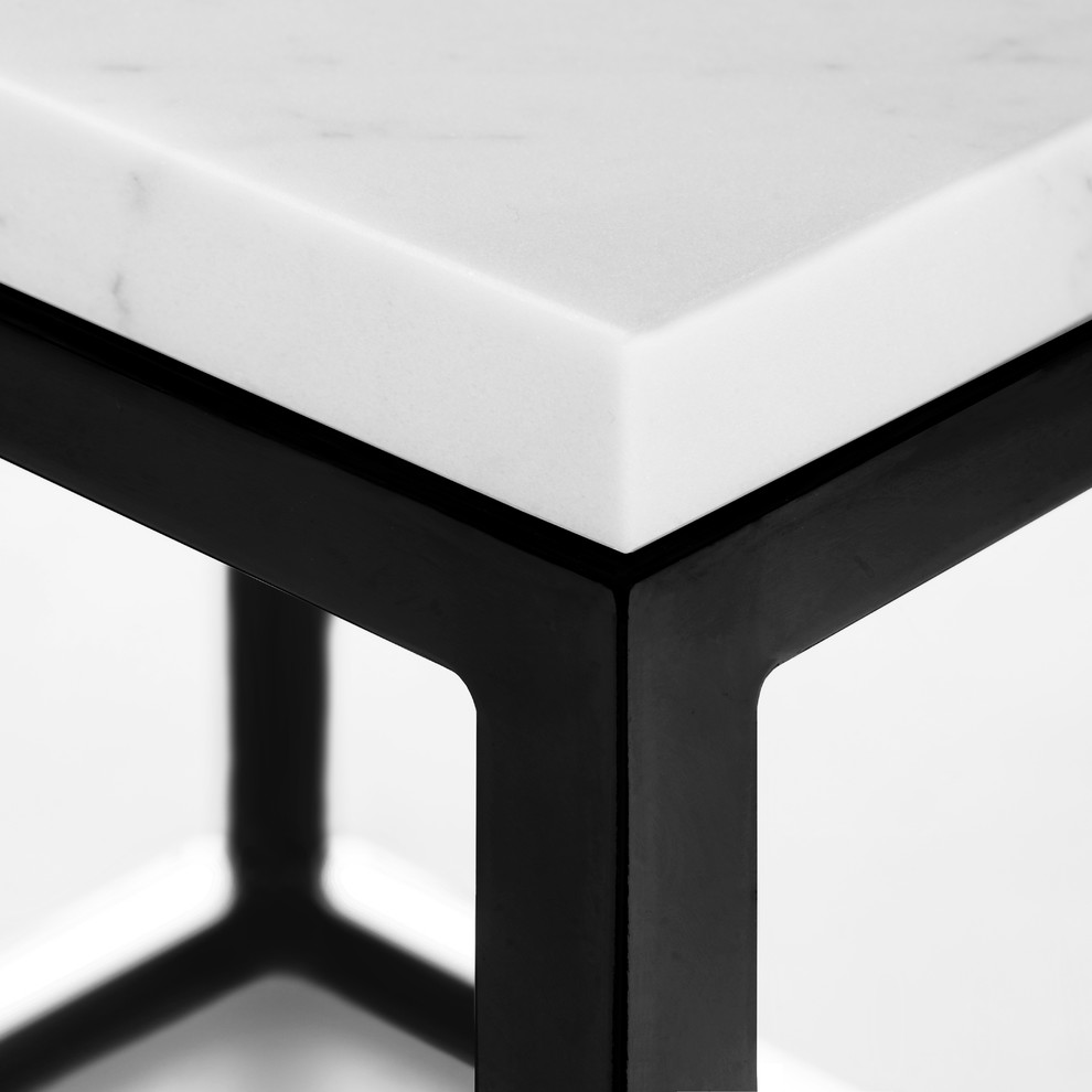 BERNIX | Marble coffee table Cube - Carrara marble - Modern - Living ...