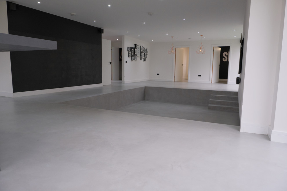 Bespoke Microcement Floor in Frenchay, South Gloucs - Modern - Living ...
