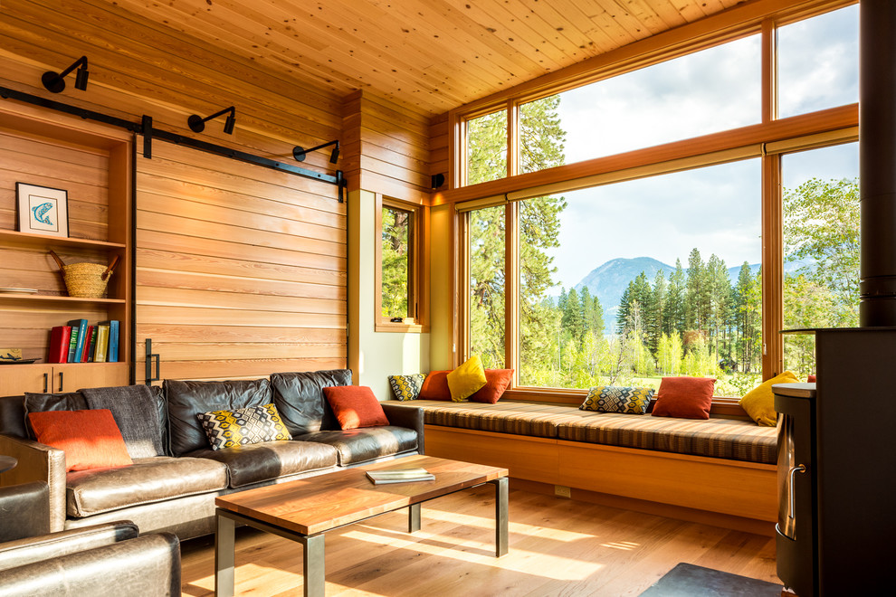 Big Rock House - Rustic - Living Room - Seattle - by Johnston ...