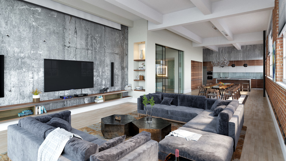 Biscuit Company Lofts - Industrial - Living Room - Los Angeles - by The ...