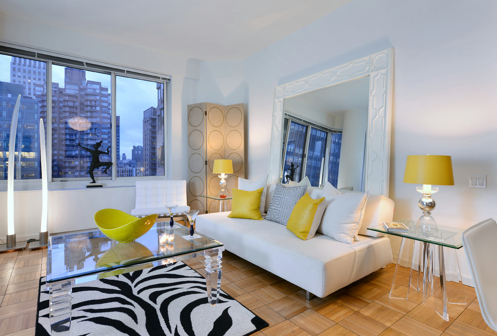 Black & White Modern Living Room - Contemporary - Living Room - New ...