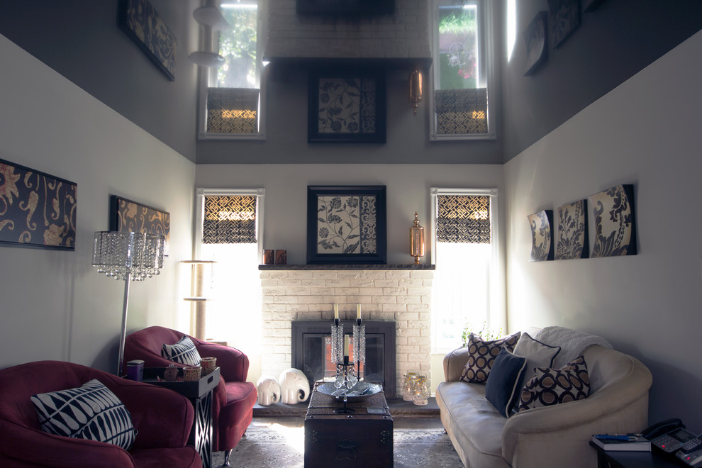 Black Lacquer-Look Ceiling by Laqfoil - Craftsman - Living Room ...