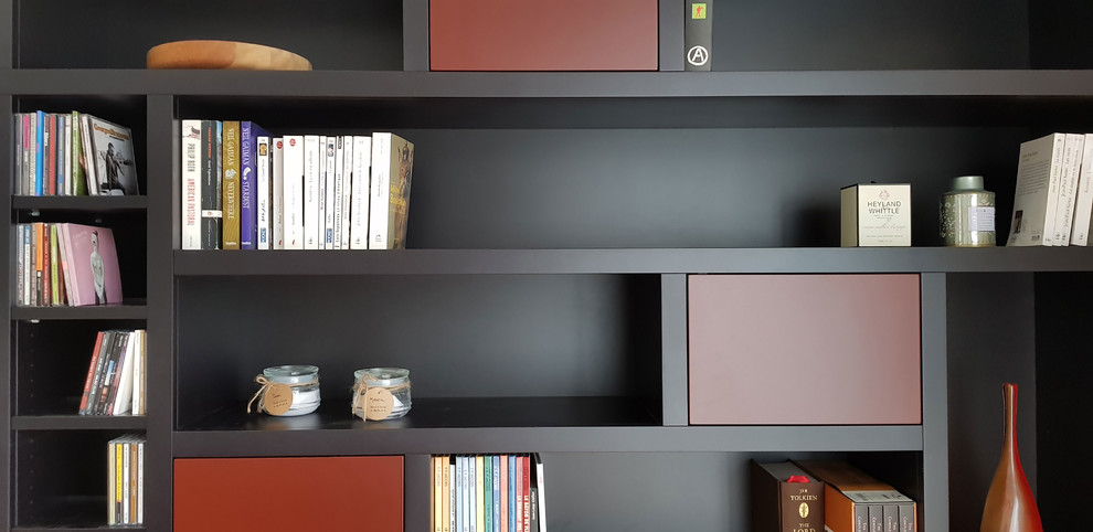 Black oak wall unit - Contemporary - Living Room - London - by MW ...