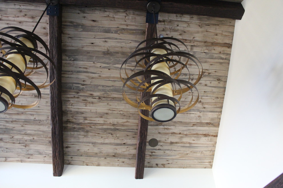 Black tea stained ceiling - Rustic - Living Room - Salt Lake City - by ...