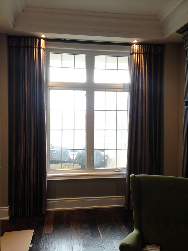 Blinds and Drapes Side panel combinations - Contemporary - Living Room ...