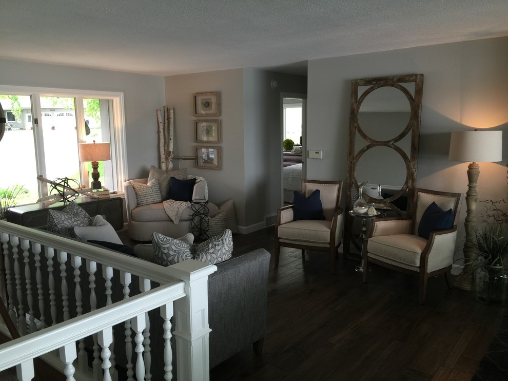 Blue, White, & Reclaimed Living - Rustic - Living Room - Other - by ...