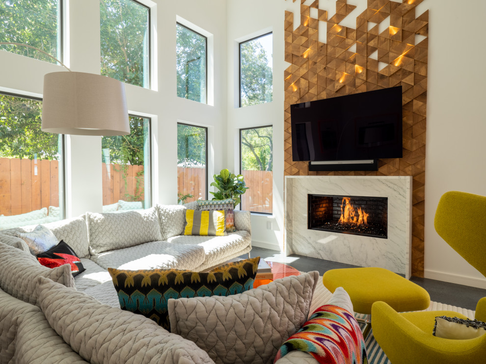 Bold + Badass Bachelor Pad - Contemporary - Living Room - Austin - by ...