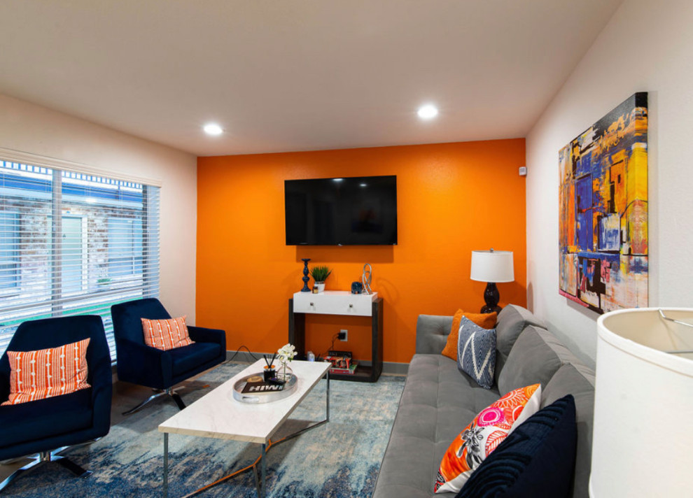 Bold Style at a Light-Filled Astros Themed Airbnb - Contemporary ...