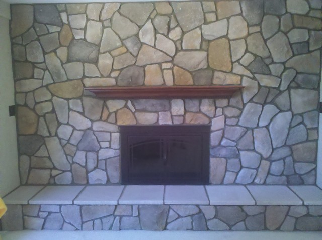 Boral Cultured Stone - Dressed Fieldstone - Traditional - Living Room ...