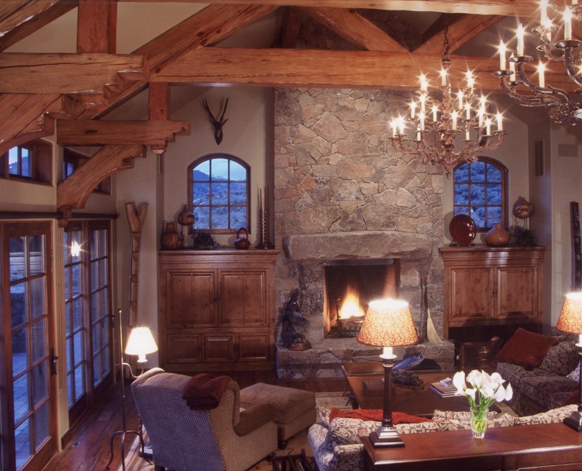 Bowers Residence - Rustic - Living Room - Boise - by David Hertel, AIA ...