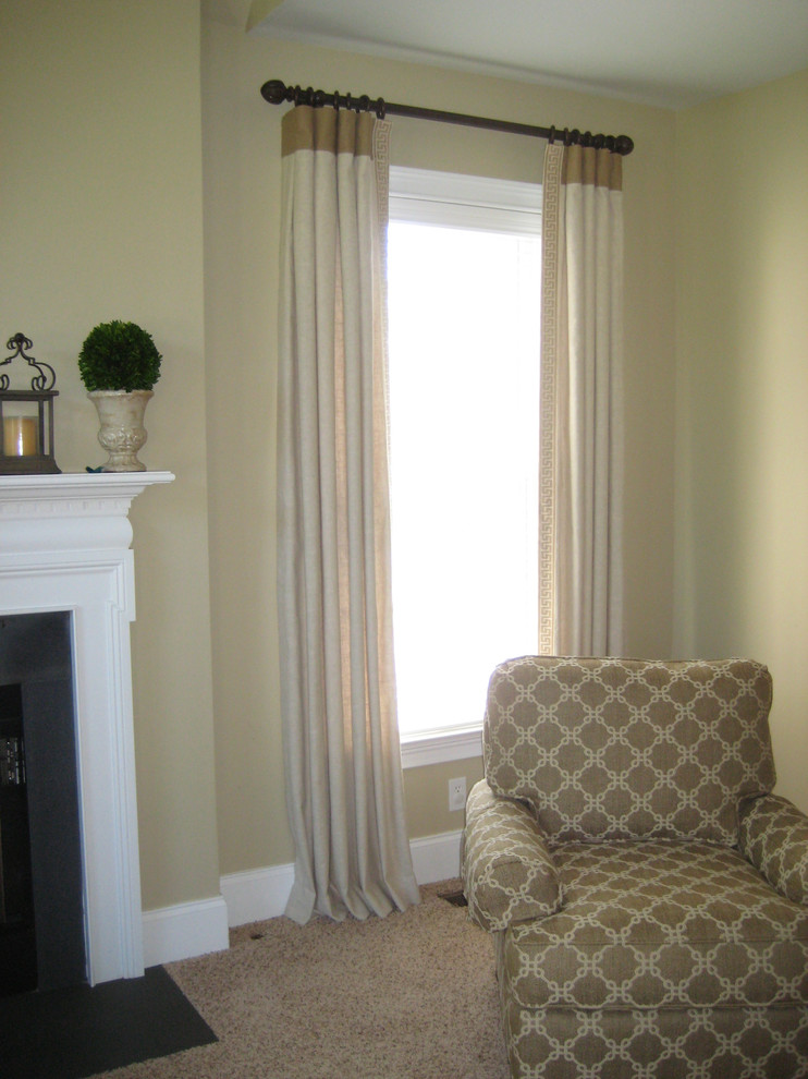 Box Peated Drapery Panels - Transitional - Living Room - Philadelphia ...