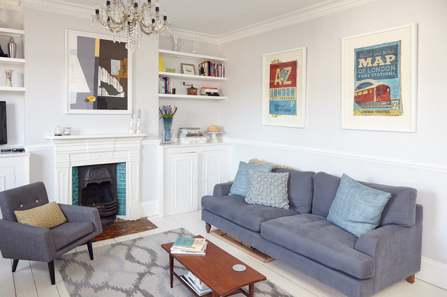 Bright Victorian London Flat - Contemporary - Living Room - London - by ...