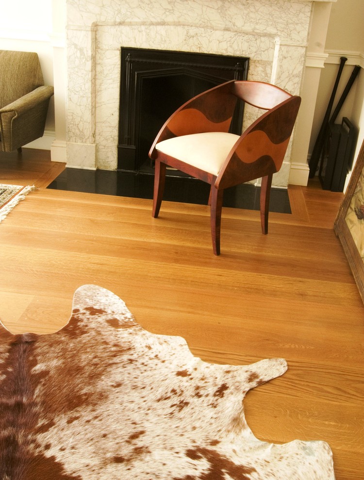 Brooklyn Brownstone Wood Floors - Contemporary - Living Room - New York ...