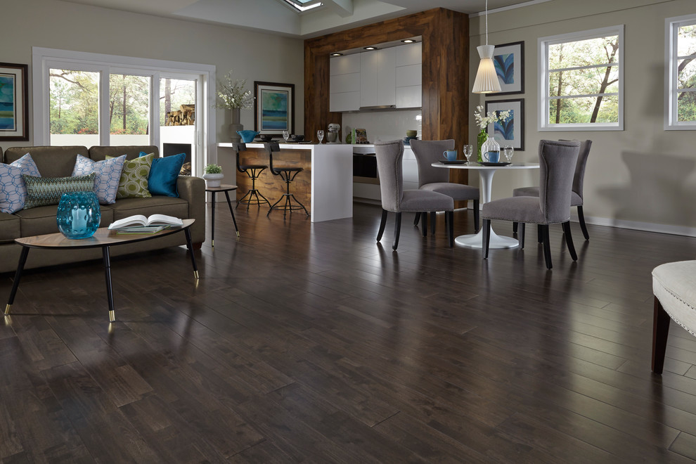 Builder's Pride Espresso Hevea Solid Hardwood - Transitional - Living ...