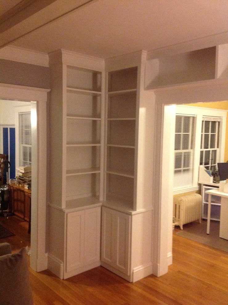 built-in corner unit - Traditional - Living Room - Boston - by R. E ...