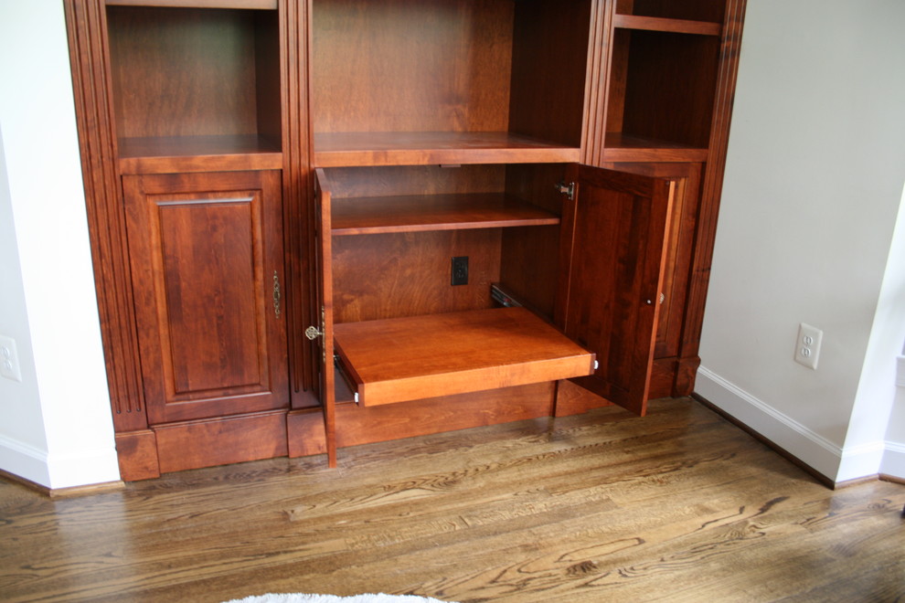 Built-In Library Cabinets with Shelving - Traditional - Living Room ...