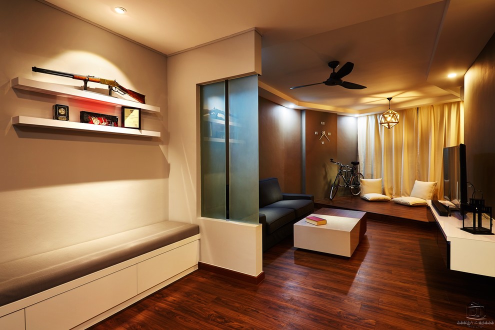 Bukit Panjang - Blk 583 Segar Road - Rustic - Living Room - Singapore ...