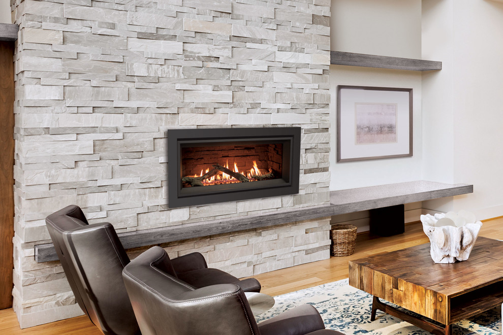 C34 Linear Gas Fireplace - Modern - Living Room - Vancouver - by Enviro ...