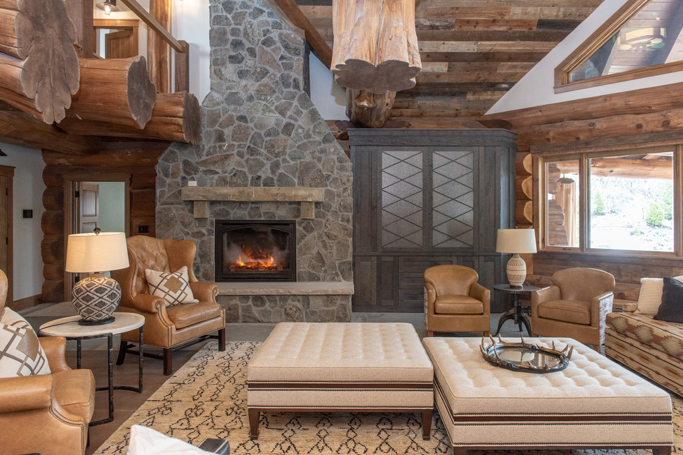 Cabin on the Lake - Rustic - Living Room - Salt Lake City - by Interior ...