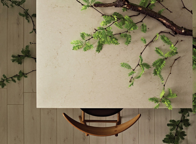 Caesarstone 5220 Dreamy Marfil quartz - Contemporary - Living Room ...