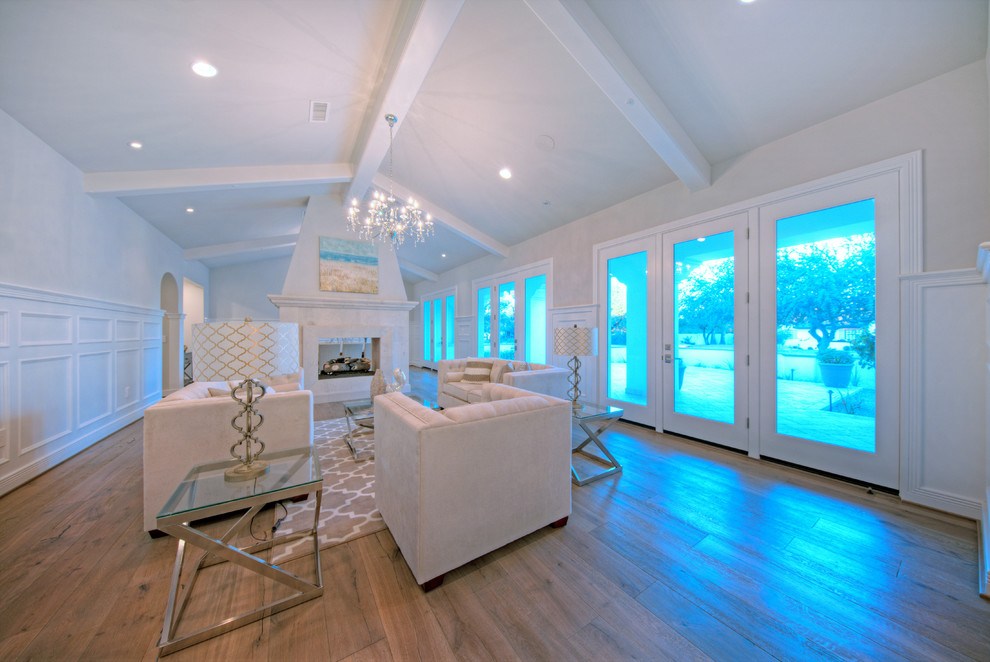 California Mission Meets The Hamptons - Mediterranean - Living Room ...