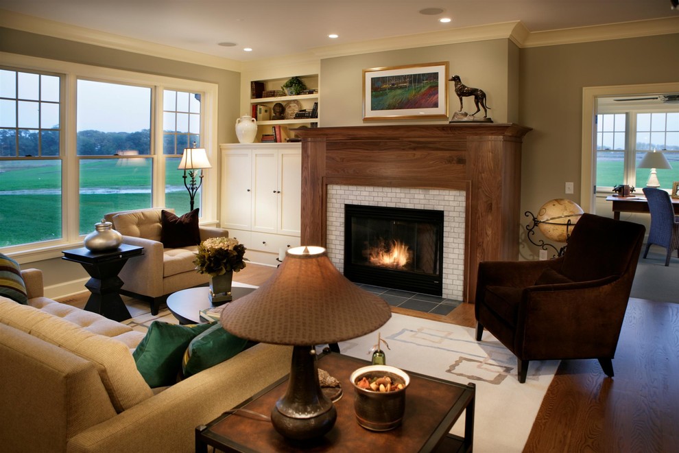 Cape Cod Shingle Style Living Room - Traditional - Living Room ...